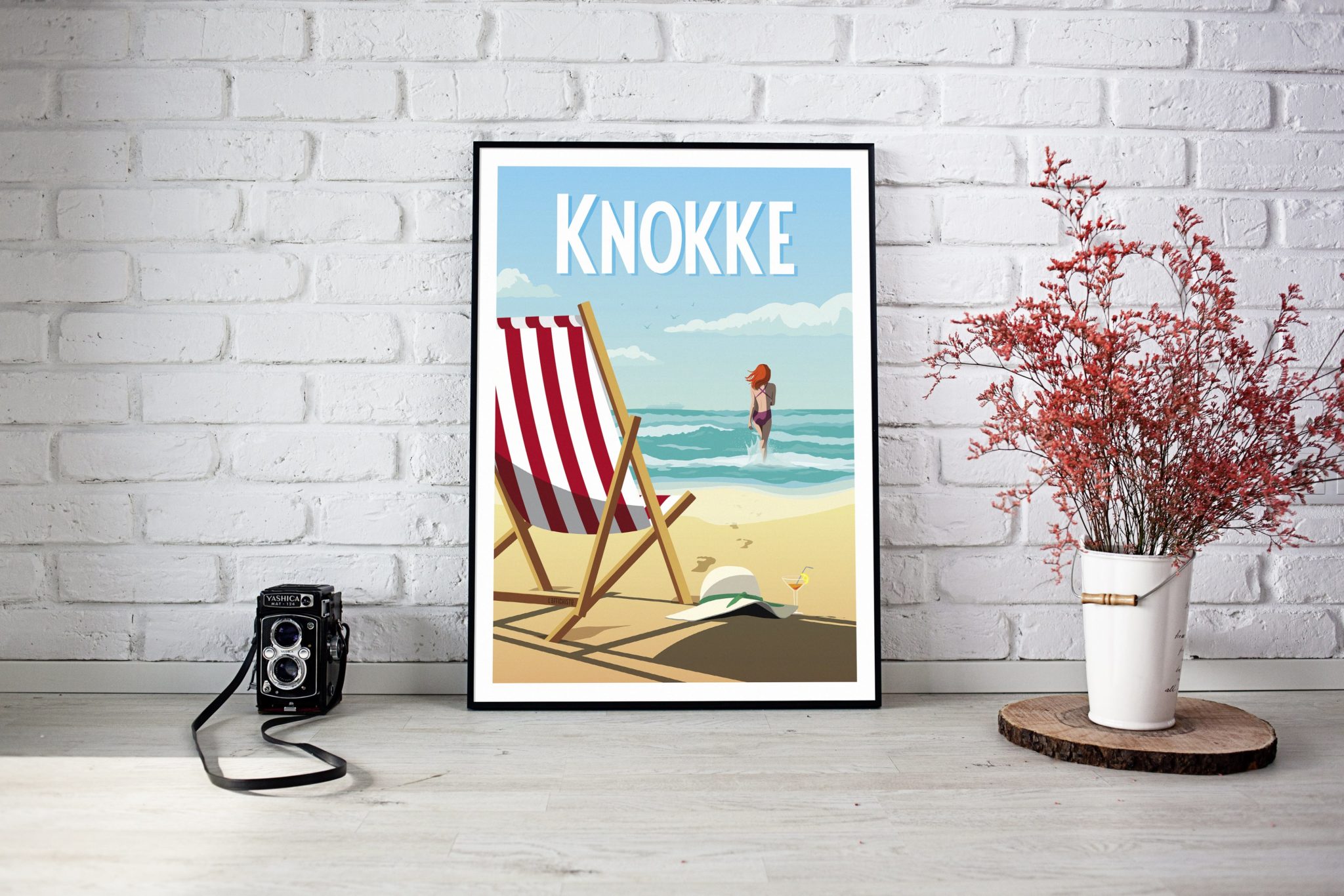 Affiche La Côte Belge "Knokke" | L'Affiche Belge - Belgian Travel Posters