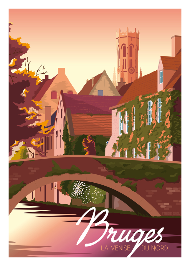 Affiche "Bruges - La Venise du Nord" | L'Affiche Belge