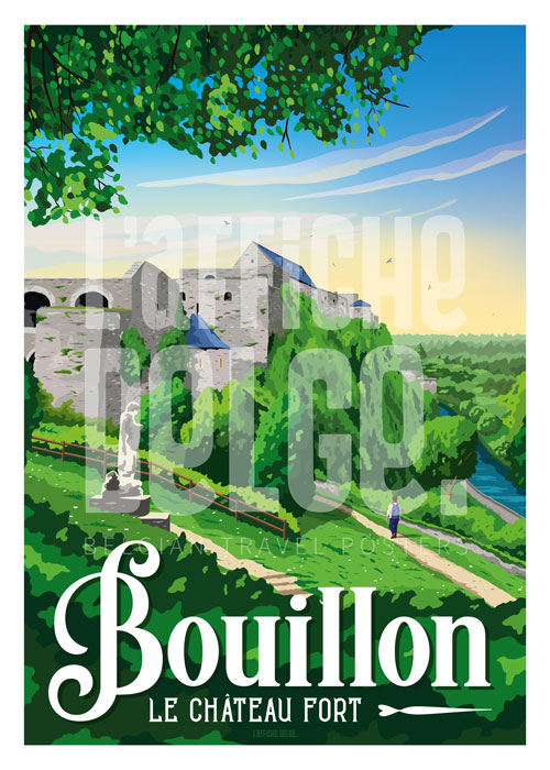 Affiche Le Château Fort de Bouillon | L'Affiche Belge